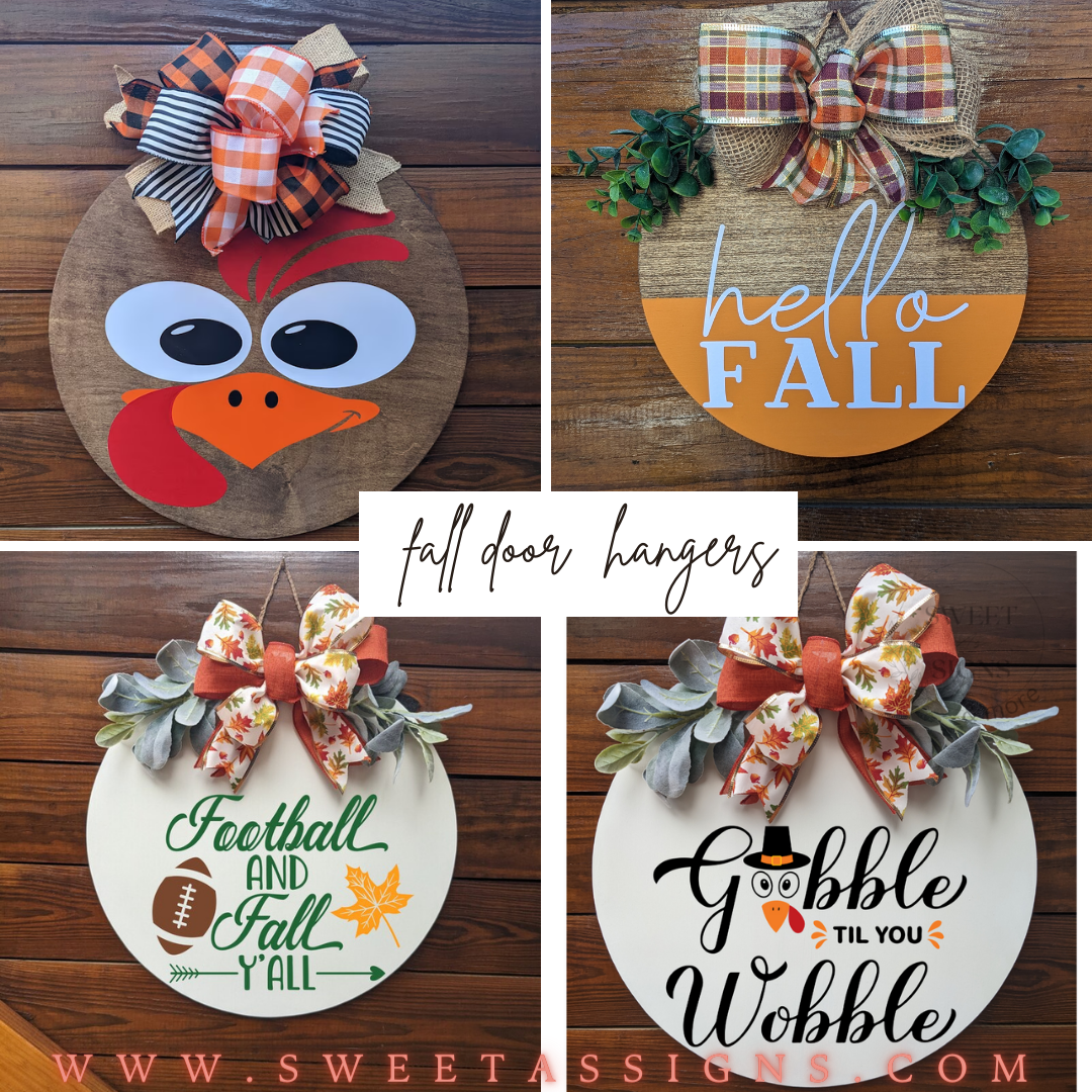 Halloween and Fall Door Hangers – Sweet As Signs